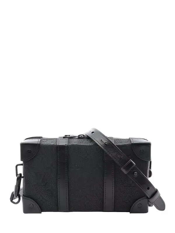 LOUIS VUITTON Monogram Taurillon Soft Trunk Wallet Crossbody Bag - Black