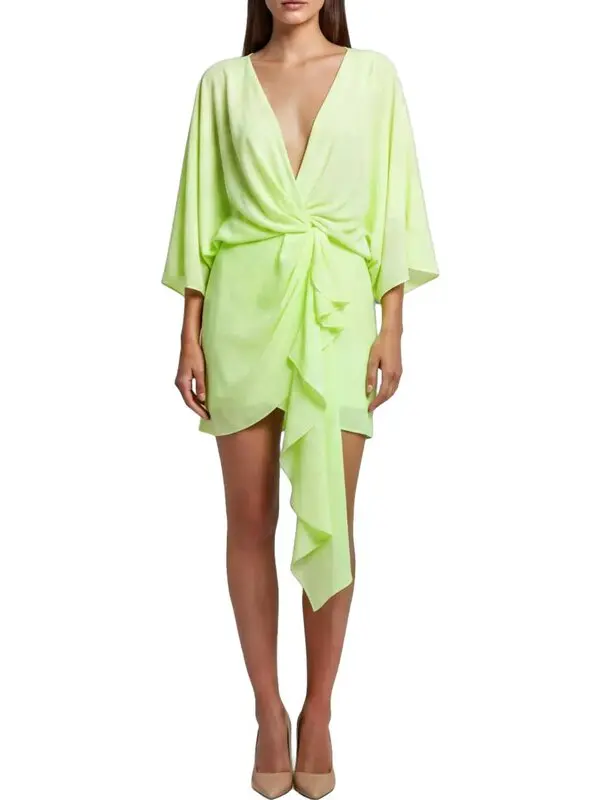Acler Knot-detail Mini Dress - Green