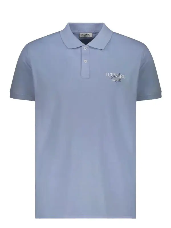 Iceberg Logo-print Polo Shirt - Blue