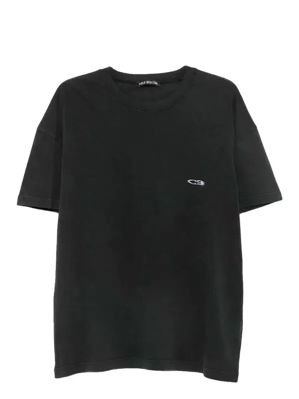 COLE BUXTON Logo-embroidered T-shirt - Black