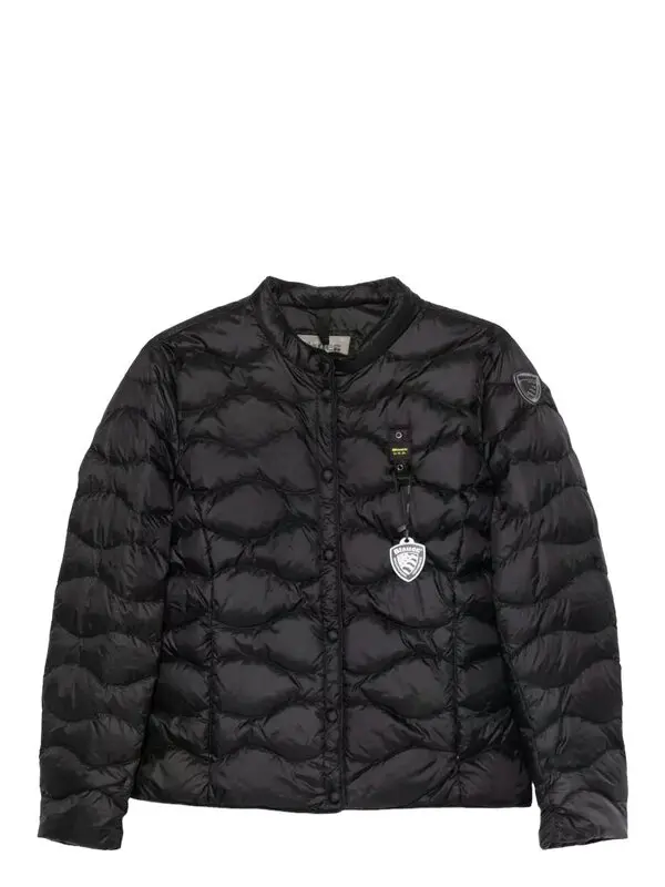 BLAUER. Wave-quilted Press-stud Jacket - Black