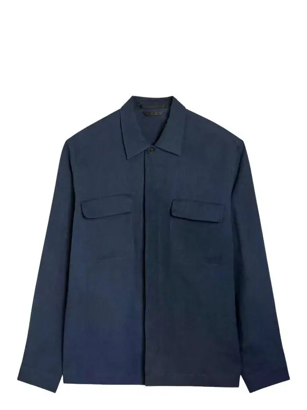 Sunspel Flap-pocket Overshirt - Blue