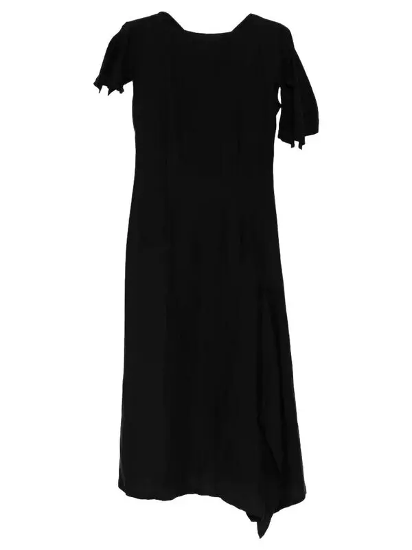 Yohji Yamamoto Backside Slit Maxi Dress - Black