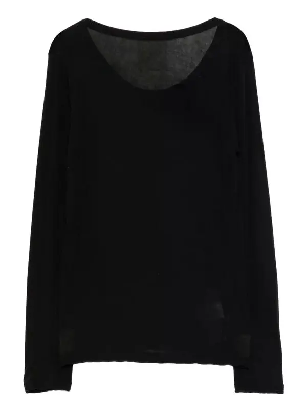 Yohji Yamamoto Long-sleeve Cotton T-shirt - Black