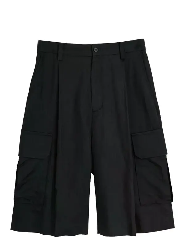 SSSTEIN Button-fastening Cargo Shorts - Black