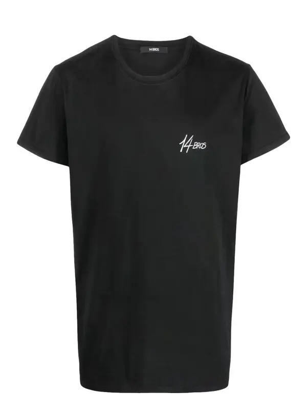 14BROS Logo-print Cotton T-shirt - Black