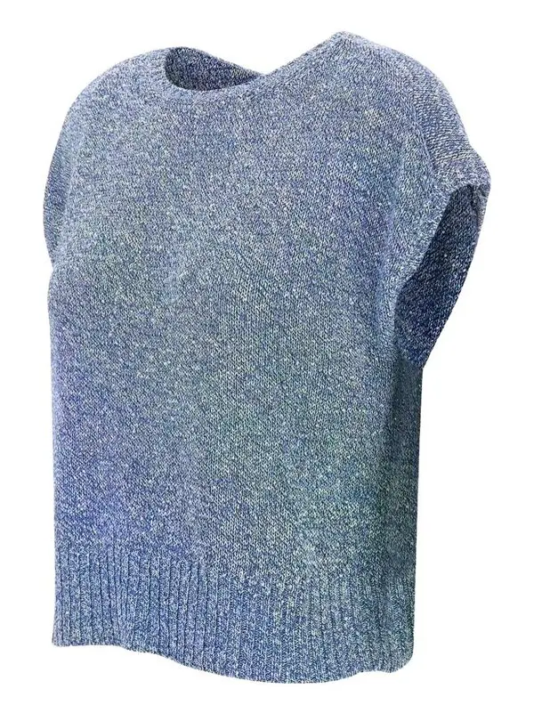 KANGRA Sequin Embellished Open Back Sweater - Blue