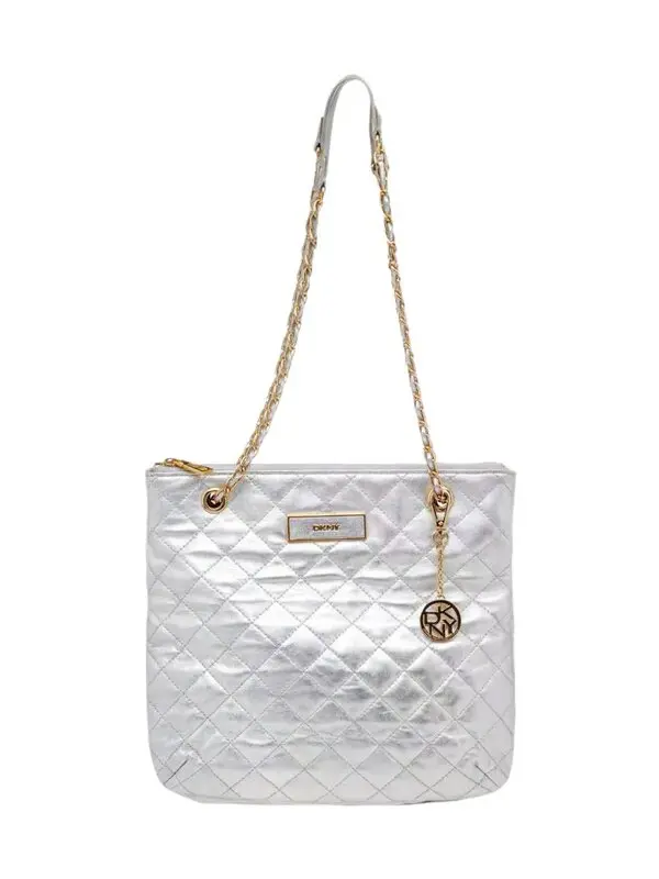 Dkny Quilted Shoulder Bag - Silver