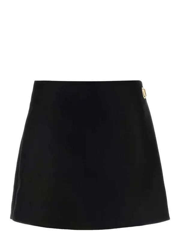Balenciaga A-line Skort With Gold-tone Hardware - Black