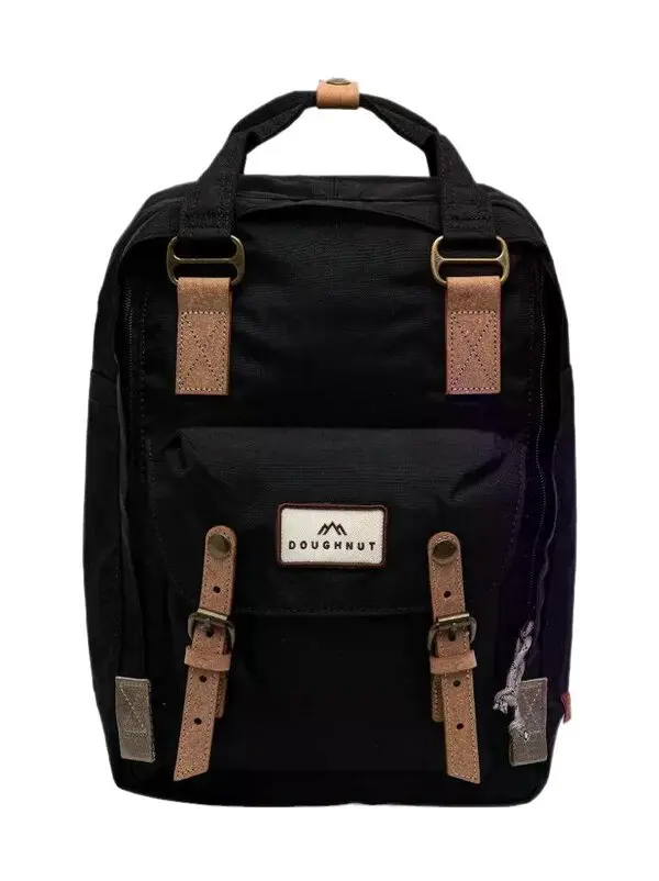 DOUGHNUT Logo Patch Buckle-fastening Backpack - Black
