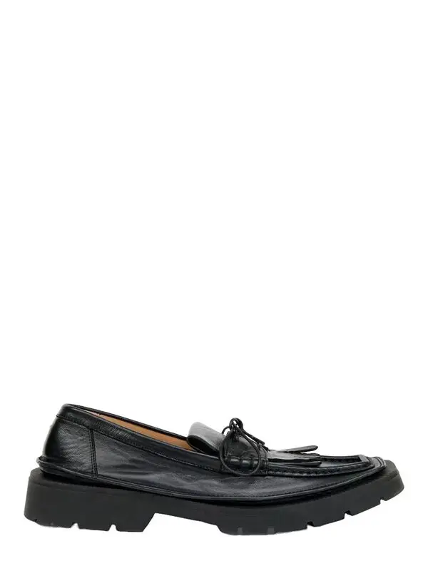 MAISON MARGIELA Level Fringed Leather Loafers - Black