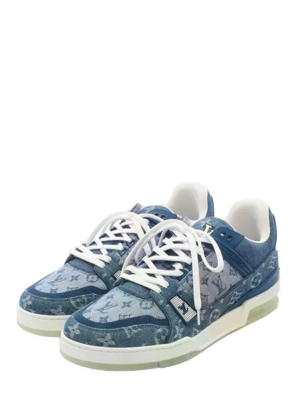 LOUIS VUITTON 2020 Monogram Denim Low-top Sneakers - Blue