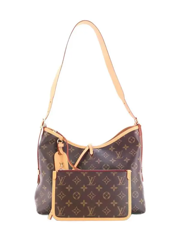 LOUIS VUITTON Carryall Monogram Canvas Pm Hobo Bag - Brown