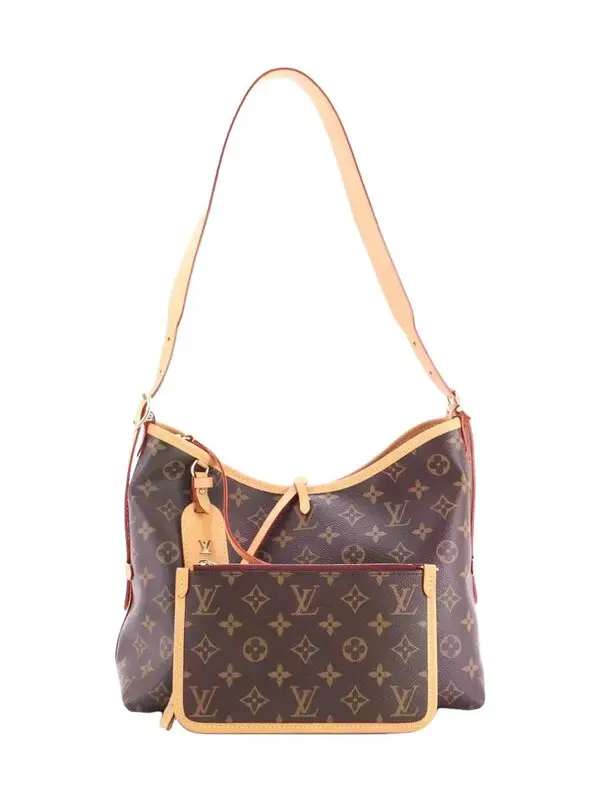 LOUIS VUITTON Carryall Monogram Canvas Pm Hobo Bag - Brown