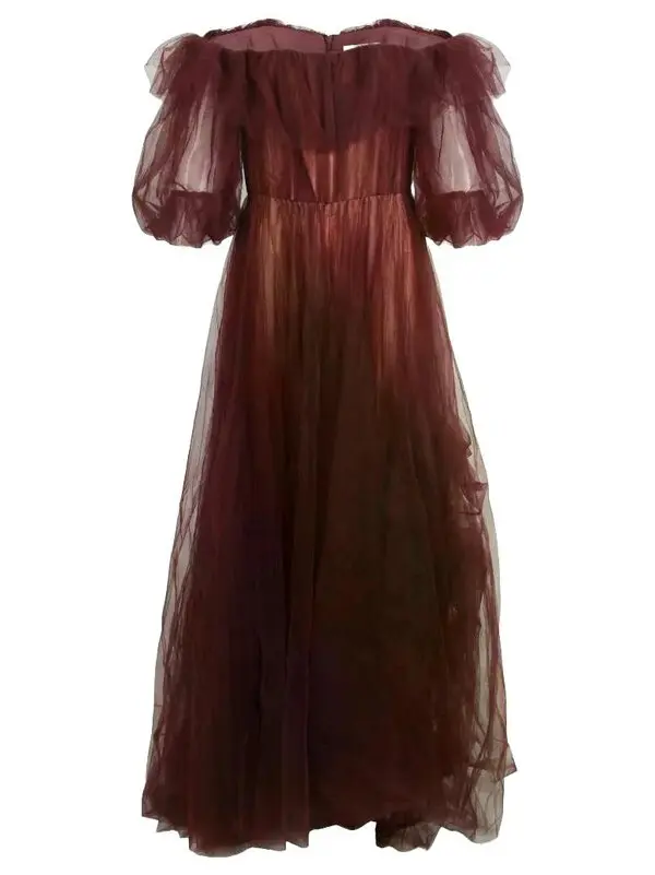 Valentino Garavani Off-shoulder Ruffled Maxi Dress - Red