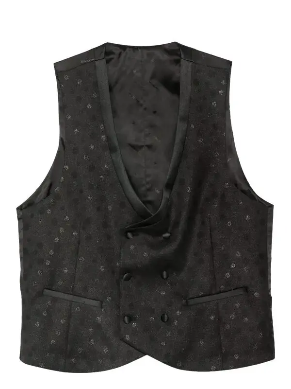 MANUEL RITZ Double-breasted Waistcoat - Black