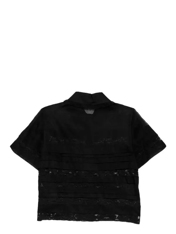 Dice Kayek Voile Lace Paneled Shirt - Black