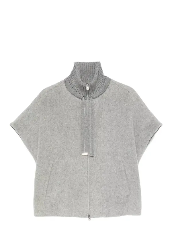 Herno High-neck Cap-sleeve Jacket - Grey