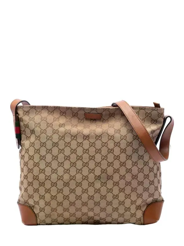 Gucci Gg Canvas Web Crossbody Bag - Neutrals