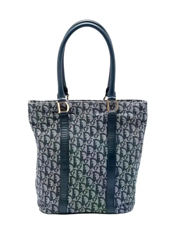 Dior 2002 Diorissimo Trotter Canvas Tote Bag - Blue