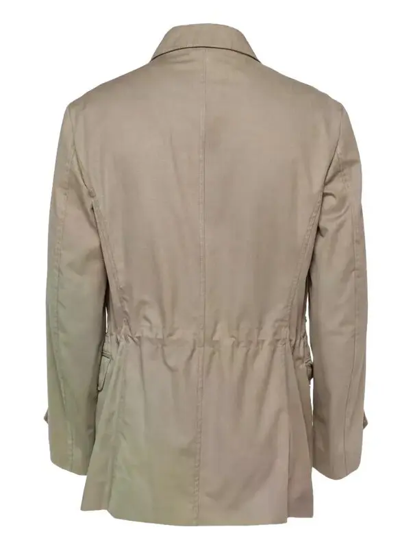 Brioni Boss Green Hugo Boss Zip-up Collared Jacket - Neutrals