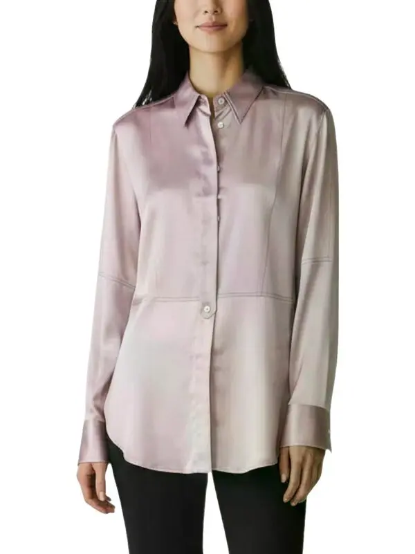 Brunello Cucinelli Long-sleeve Satin Shirt - Pink