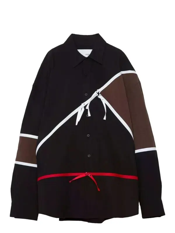 YOSHIOKUBO Zip-detail Long-sleeve Shirt - Black