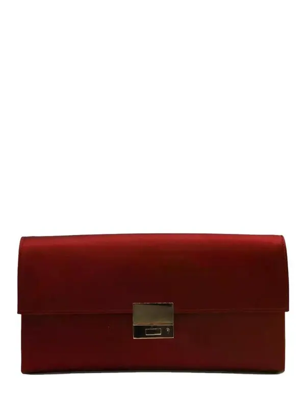 TOM FORD Satin Finish Push-lock Clutch - Red