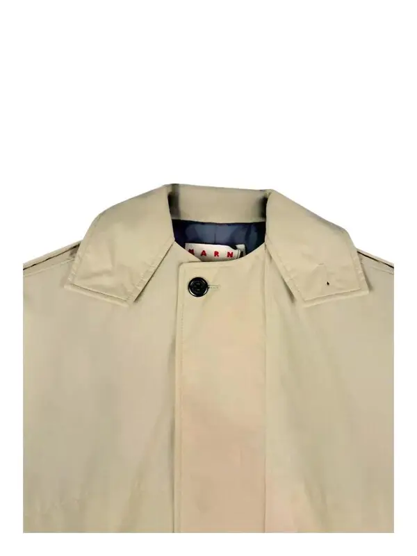 Marni Storm-flap Buttoned Coat - Neutrals