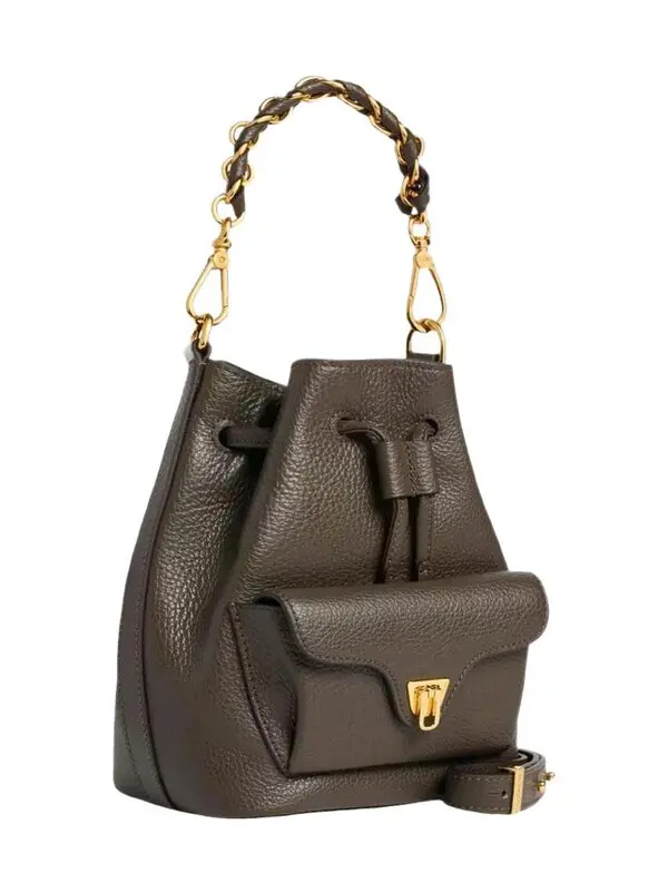 COCCINELLE Beat Generation Grained Leather Bucket Bag - Brown