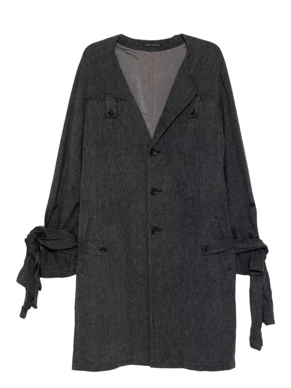 Yohji Yamamoto Asymmetrical Coat - Grey