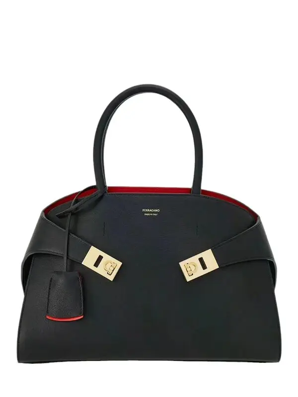 FERRAGAMO Hug Buckle-fastening Tote Bag - Black