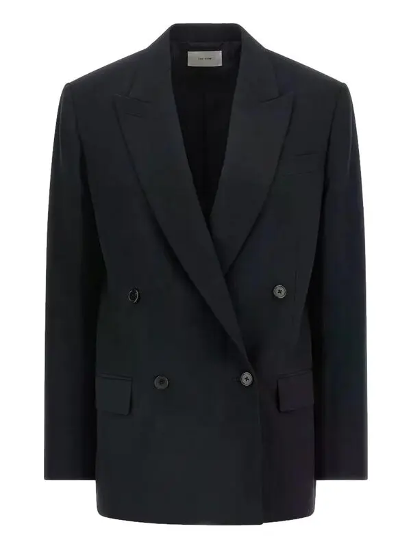 THE ROW Paden Double-breasted Virgin Wool Suit Jacket - Blue