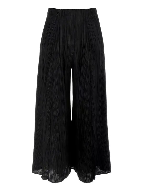 Issey Miyake Pleated Palazzo Pants - Black