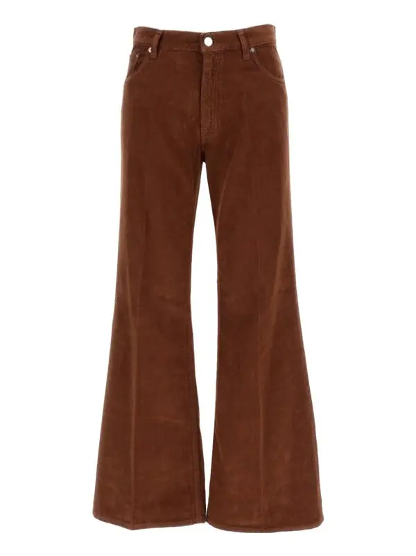 HAIKURE Corduroy High-waist Trousers - Brown