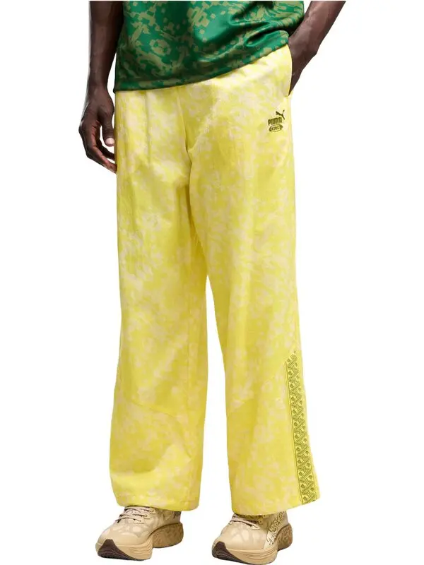 PUMA Logo-patch Track Pants - Yellow