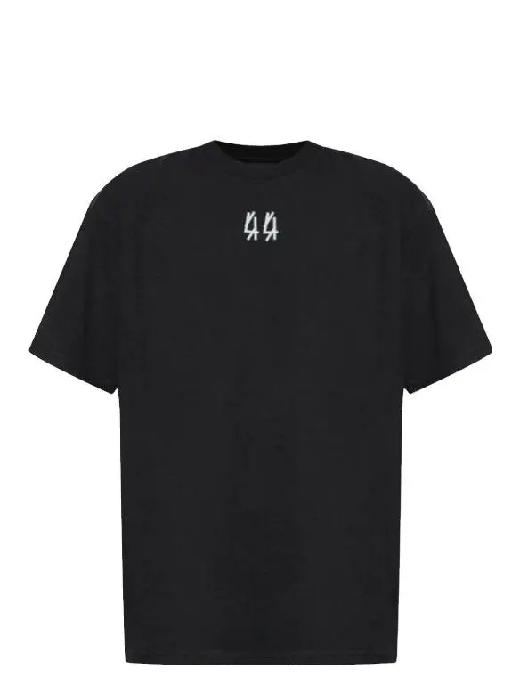 44 LABEL GROUP Logo Printed Crewneck T-shirt - Black