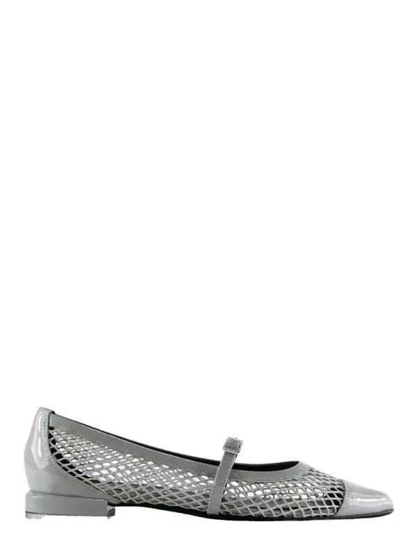 NOTABENE Pasqualina Mesh-detail Ballet Flats - Grey