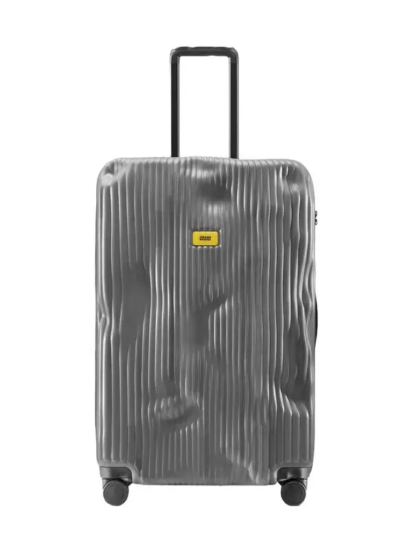CRASH BAGGAGE Large Stripe Suitcase - Grey