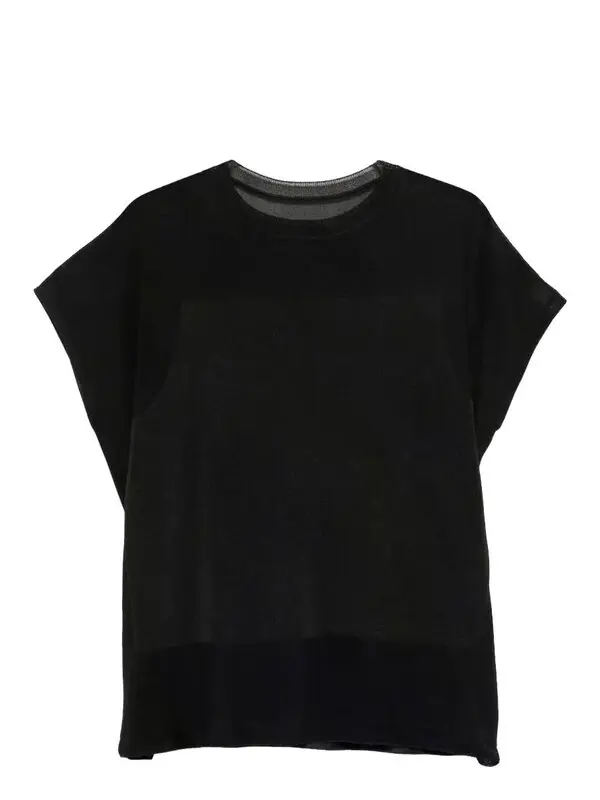 Issey Miyake Cap Sleeve T-shirt - Black