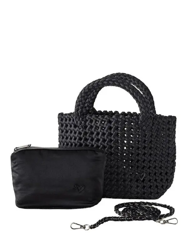 PRENELOVE Cambridge Small Woven Tote With Chain Strap - Black