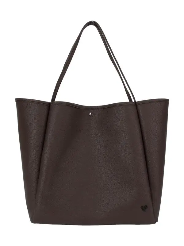 PRENELOVE Keele Oversized Vegan Leather Tote - Brown