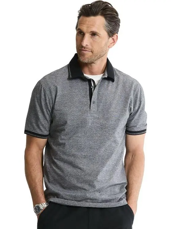 JACHS Luxe Brushed Knit Polo - Black