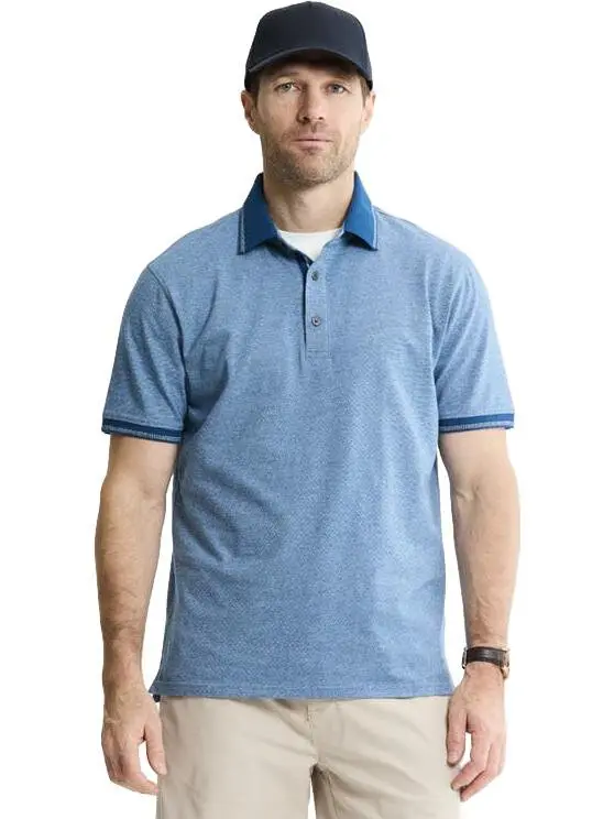 JACHS Luxe Brushed Knit Polo - Navy