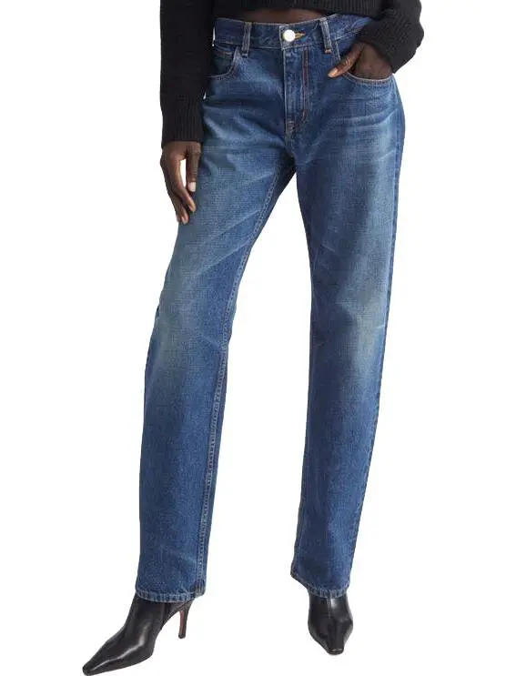 Brandon Maxwell The Beau Classic Straight Leg Jeans - Indigo