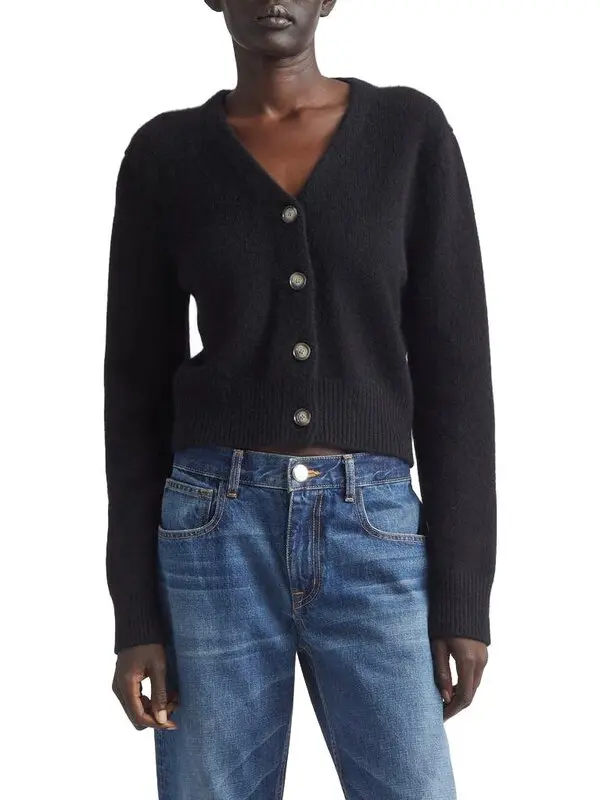 Brandon Maxwell The Sloane Cashmere & Silk Cardigan - Black