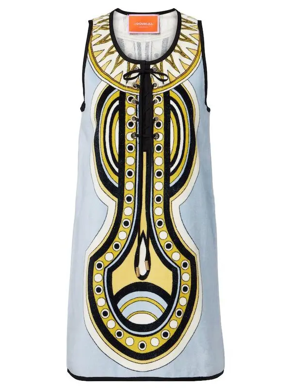 La DoubleJ Totem Printed Cotton Mini Dress - Multicoloured