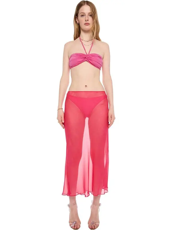 Sprwmn Lara Midi Skirt Hot - Pink