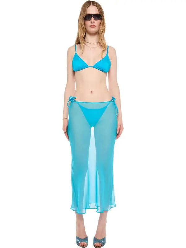 Sprwmn Lara Midi Skirt Turquoise - Blue