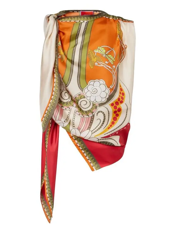 La DoubleJ Printed Silk Twill Top - Multicoloured